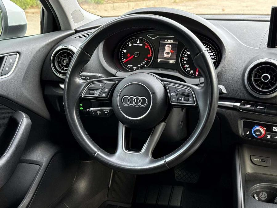 White Audi A3 2017 in Prienai, with an engine capacity of 2.00 L and mileage of 251 thousand km for 12800 €, photo 33 on AUTOMOTO.COM.LV
