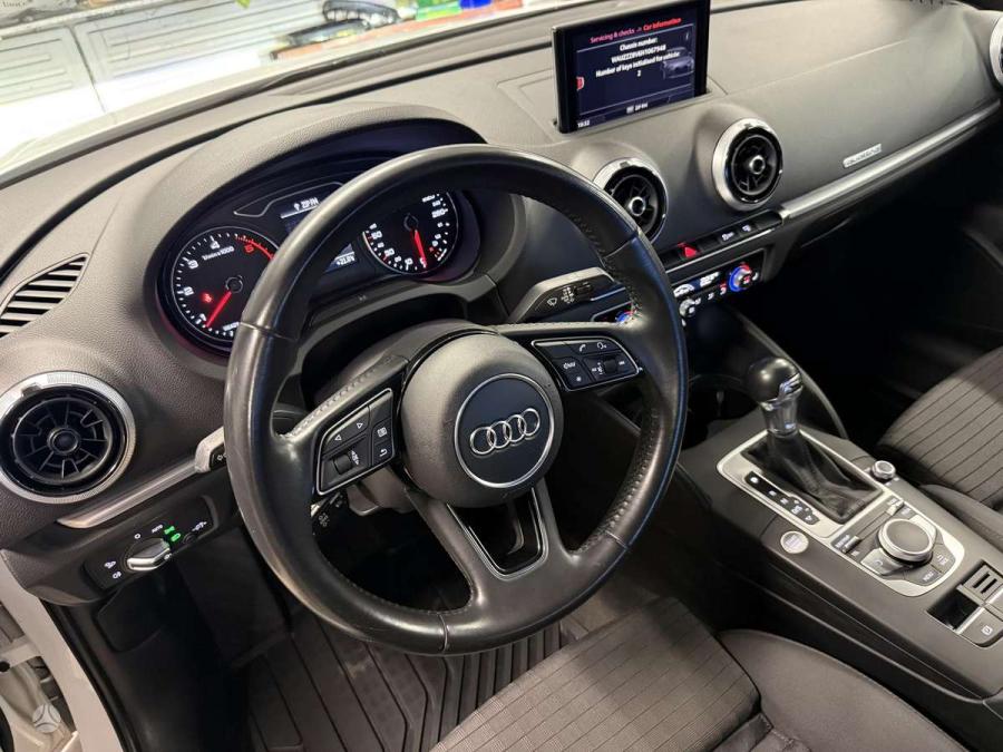White Audi A3 2017 in Prienai, with an engine capacity of 2.00 L and mileage of 251 thousand km for 12800 €, photo 40 on AUTOMOTO.COM.LV