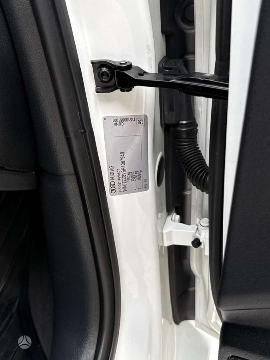 White Audi A3 2017 in Prienai, with an engine capacity of 2.00 L and mileage of 251 thousand km for 12800 €, photo 48 on AUTOMOTO.COM.LV