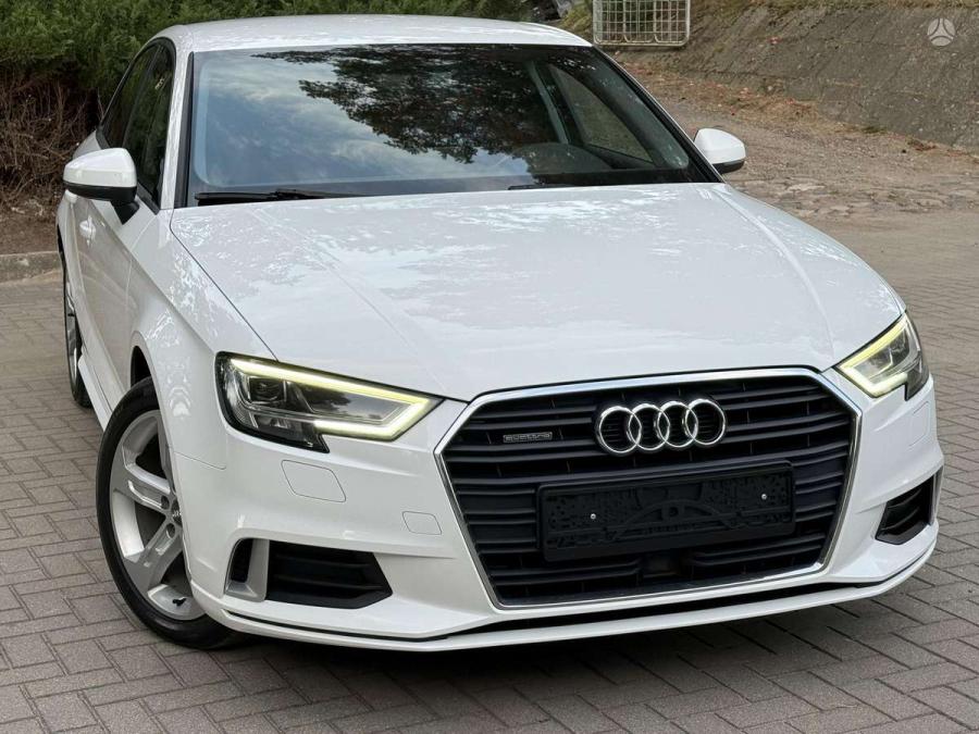White Audi A3 2017 in Prienai, with an engine capacity of 2.00 L and mileage of 251 thousand km for 12200 €, photo 6 on AUTOMOTO.COM.LV