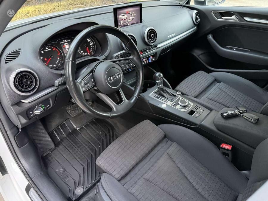 White Audi A3 2017 in Prienai, with an engine capacity of 2.00 L and mileage of 251 thousand km for 12200 €, photo 27 on AUTOMOTO.COM.LV