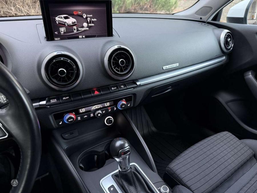 White Audi A3 2017 in Prienai, with an engine capacity of 2.00 L and mileage of 251 thousand km for 12200 €, photo 40 on AUTOMOTO.COM.LV