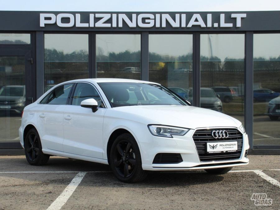 White Audi A3 2018 in Vilnius, with an engine capacity of 1.60 L and mileage of 63 thousand km for 14350 €, photo 3 on AUTOMOTO.COM.LV