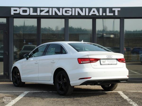 White Audi A3 2018 in Vilnius, with an engine capacity of 1.60 L and mileage of 63 thousand km for 14350 €, photo 3 on AUTOMOTO.COM.LV