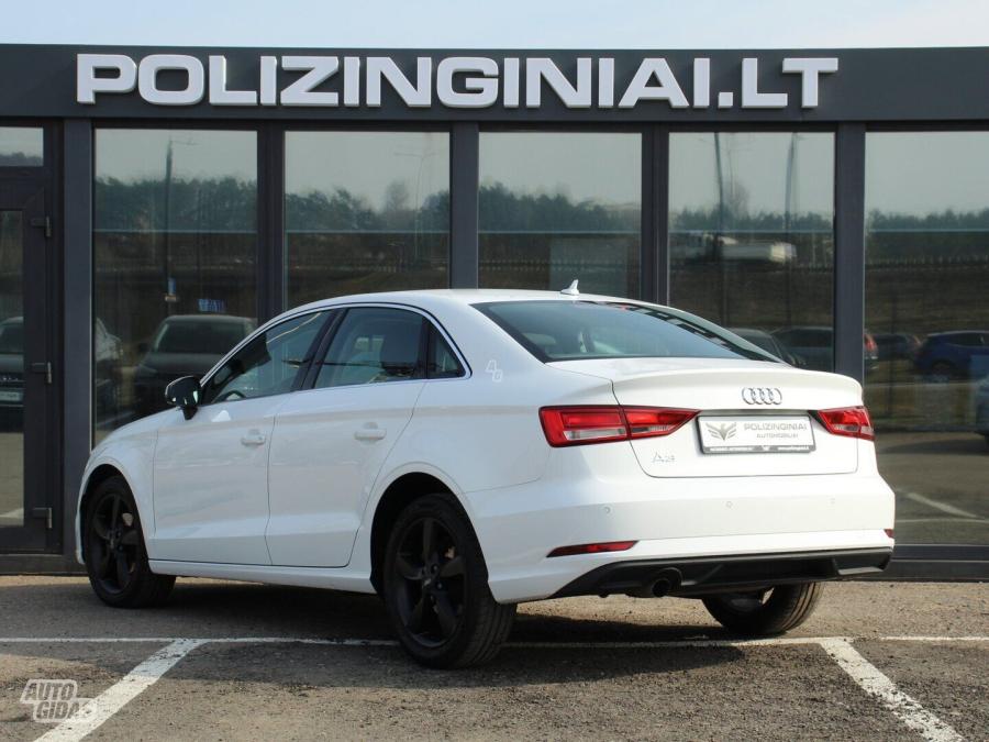 White Audi A3 2018 in Vilnius, with an engine capacity of 1.60 L and mileage of 63 thousand km for 14350 €, photo 4 on AUTOMOTO.COM.LV