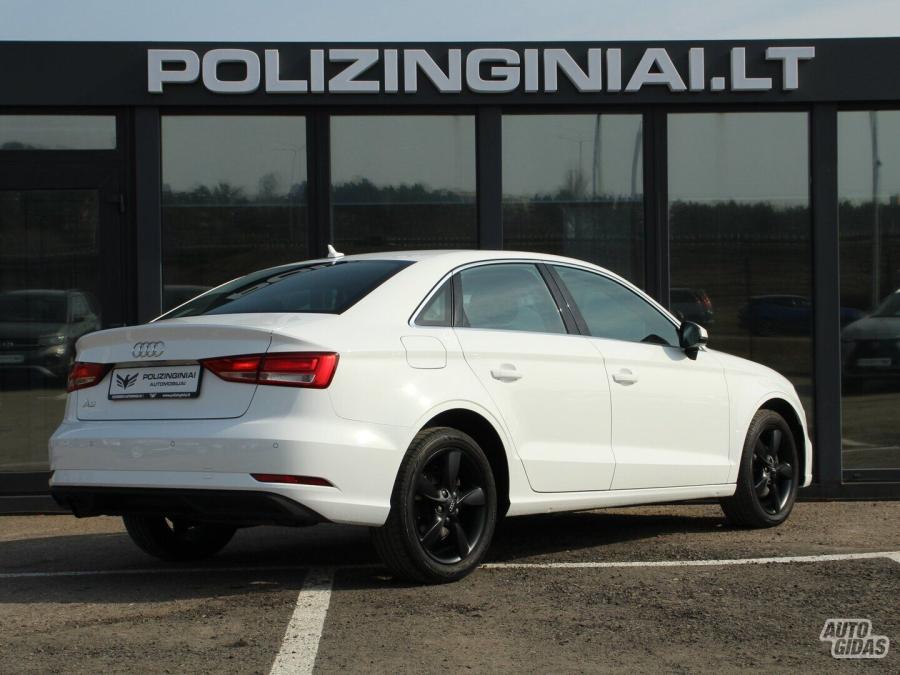 White Audi A3 2018 in Vilnius, with an engine capacity of 1.60 L and mileage of 63 thousand km for 14350 €, photo 5 on AUTOMOTO.COM.LV