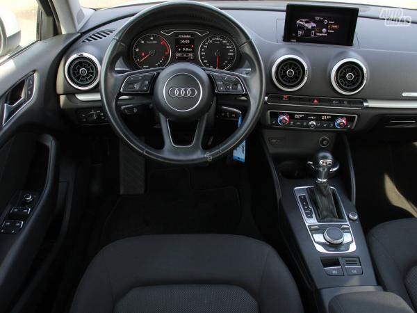White Audi A3 2018 in Vilnius, with an engine capacity of 1.60 L and mileage of 63 thousand km for 14350 €, photo 6 on AUTOMOTO.COM.LV