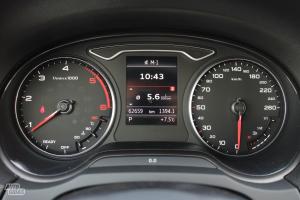 White Audi A3 2018 in Vilnius, with an engine capacity of 1.60 L and mileage of 63 thousand km for 14350 €, photo 8 on AUTOMOTO.COM.LV