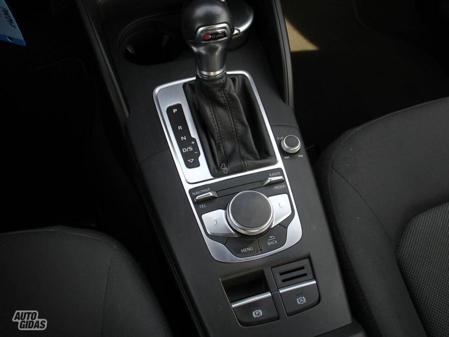 White Audi A3 2018 in Vilnius, with an engine capacity of 1.60 L and mileage of 63 thousand km for 14350 €, photo 12 on AUTOMOTO.COM.LV