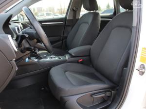 White Audi A3 2018 in Vilnius, with an engine capacity of 1.60 L and mileage of 63 thousand km for 14350 €, photo 14 on AUTOMOTO.COM.LV