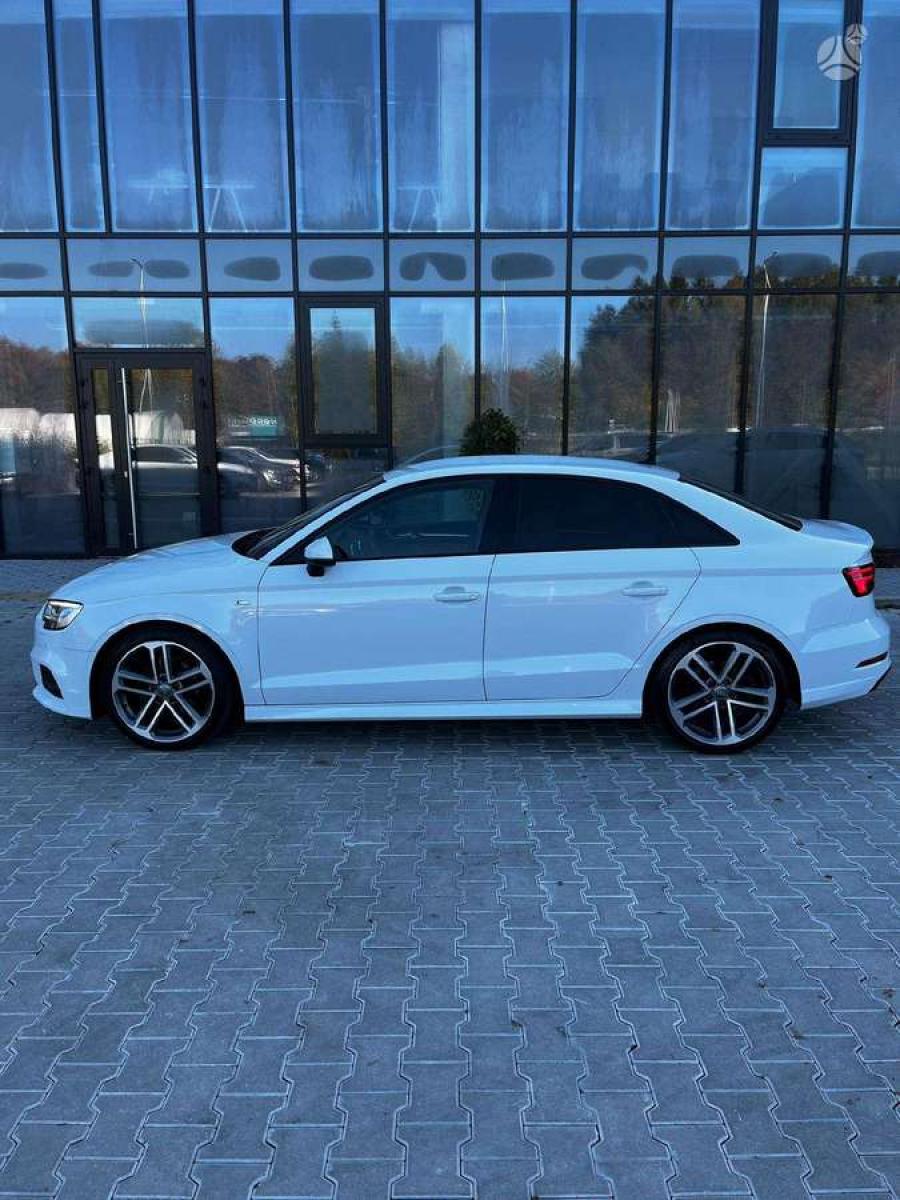 White Audi A3 2019 in Vilnius, with an engine capacity of 1.50 L and mileage of 110 thousand km for 15800 €, photo 3 on AUTOMOTO.COM.LV