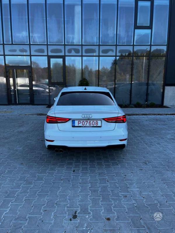 White Audi A3 2019 in Vilnius, with an engine capacity of 1.50 L and mileage of 111 thousand km for 15600 €, photo 4 on AUTOMOTO.COM.LV