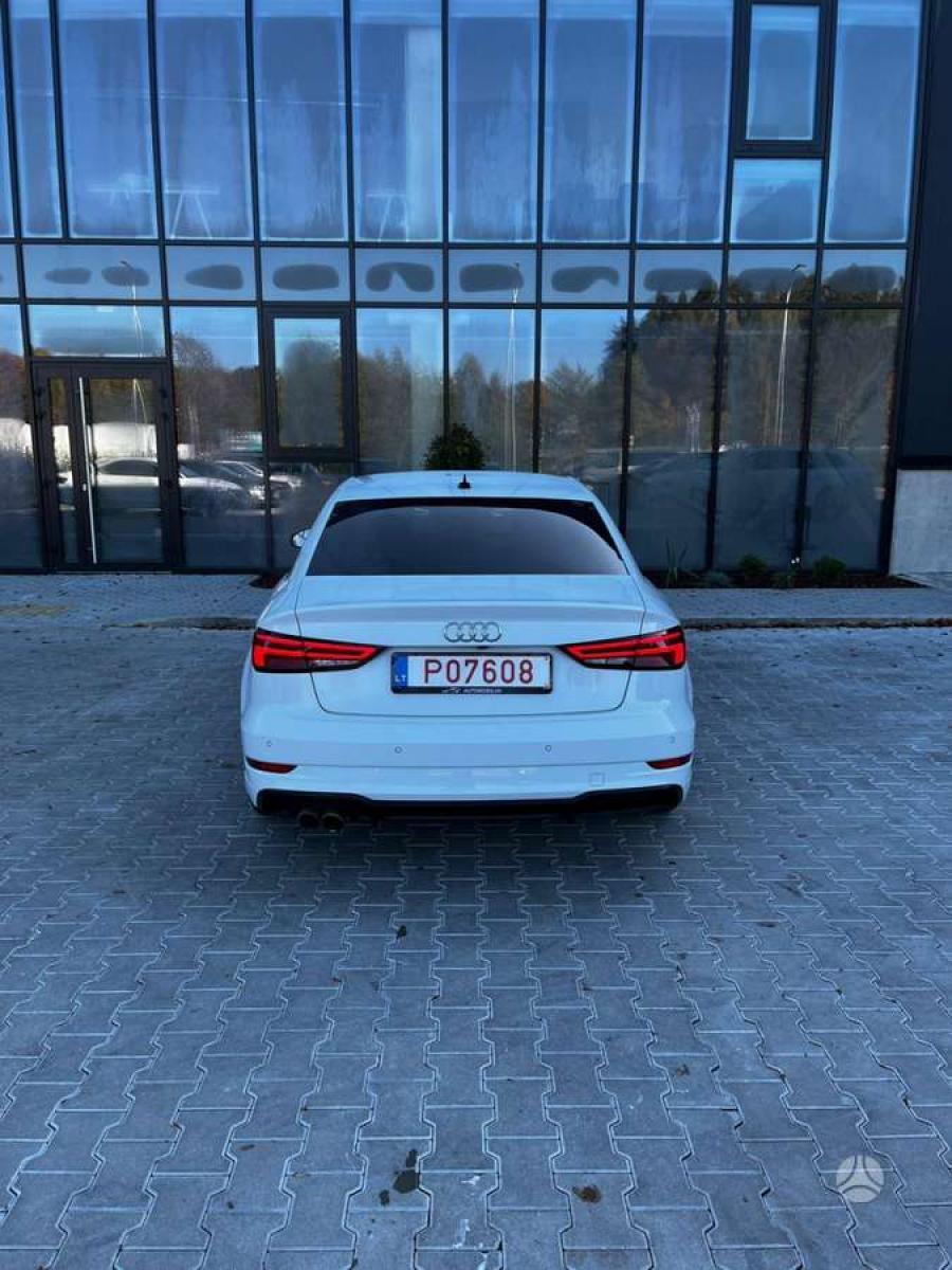 White Audi A3 2019 in Vilnius, with an engine capacity of 1.50 L and mileage of 111 thousand km for 15600 €, photo 4 on AUTOMOTO.COM.LV