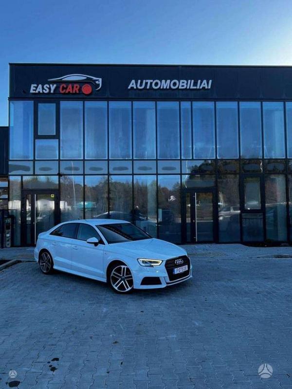 White Audi A3 2019 in Vilnius, with an engine capacity of 1.50 L and mileage of 111 thousand km for 15499 €, photo 1 on AUTOMOTO.COM.LV