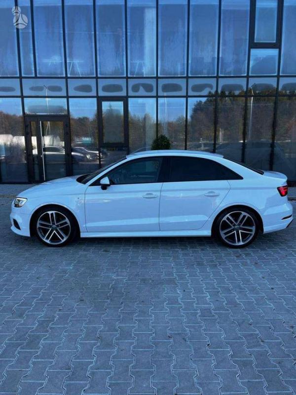 White Audi A3 2019 in Vilnius, with an engine capacity of 1.50 L and mileage of 111 thousand km for 15499 €, photo 4 on AUTOMOTO.COM.LV