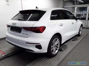 White Audi A3 2021 in Kaunas, with an engine capacity of 1.40 L and mileage of 48 thousand km for 24233 €, photo 4 on AUTOMOTO.COM.LV