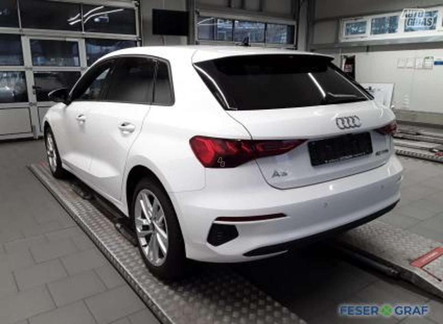 White Audi A3 2021 in Kaunas, with an engine capacity of 1.40 L and mileage of 48 thousand km for 24233 €, photo 5 on AUTOMOTO.COM.LV