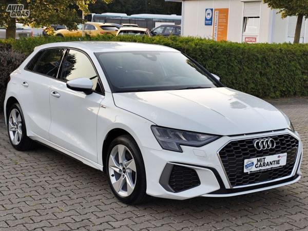 White Audi A3 2022 in Kaunas, with an engine capacity of 1.40 L and mileage of 68 thousand km for 26402 €, photo 1 on AUTOMOTO.COM.LV