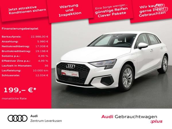 Balts Audi A3 2022 Kauņa, ar dzinēja tilpumu 1.40 L un nobraukumu 15 tūkst. km par 25478 €, foto 1 vietnē AUTOMOTO.COM.LV