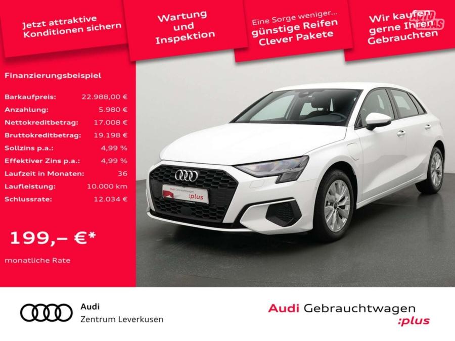 Balts Audi A3 2022 Kauņa, ar dzinēja tilpumu 1.40 L un nobraukumu 15 tūkst. km par 25478 €, foto 1 vietnē AUTOMOTO.COM.LV
