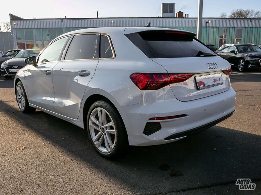 White Audi A3 2022 in Kaunas, with an engine capacity of 1.40 L and mileage of 54 thousand km for 28838 €, photo 4 on AUTOMOTO.COM.LV