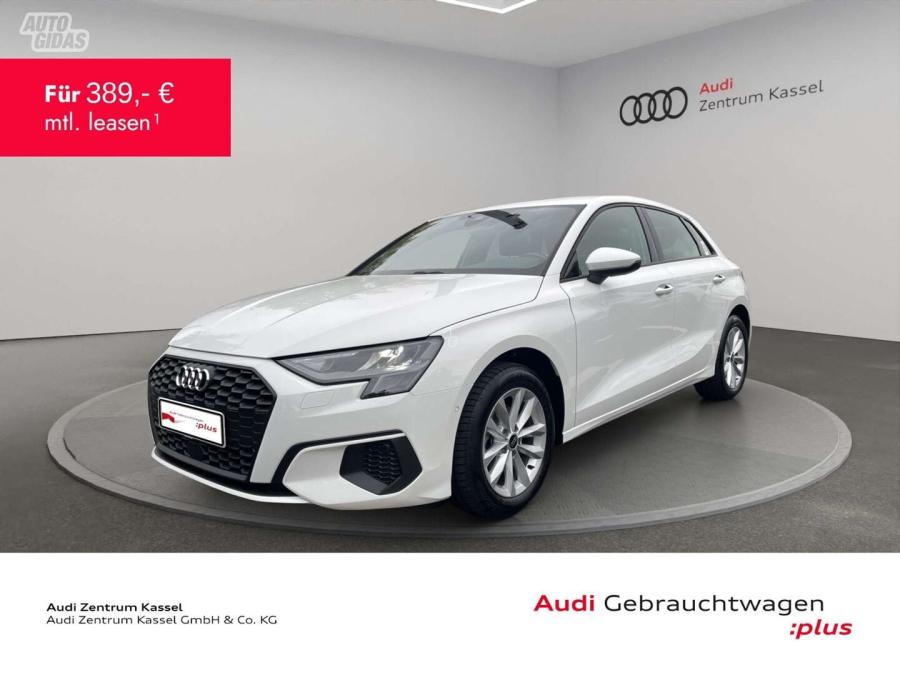 Balts Audi A3 2023 Kauņa, ar dzinēja tilpumu 1.00 L un nobraukumu 11 tūkst. km par 27972 €, foto 1 vietnē AUTOMOTO.COM.LV