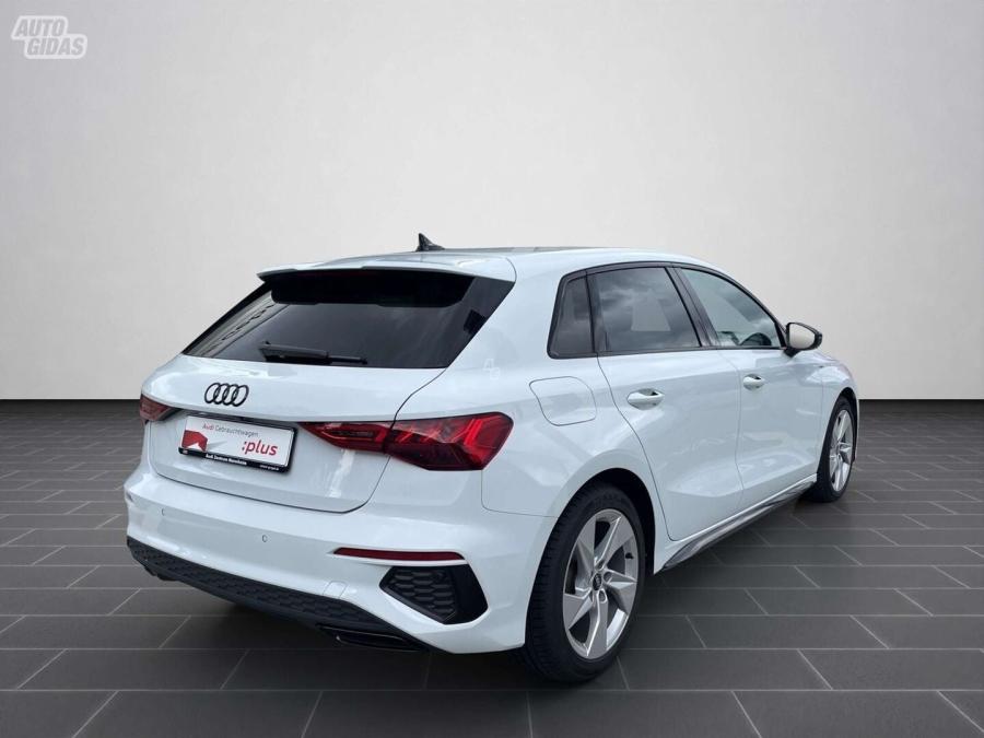 Balts Audi A3 2023 Kauņa, ar dzinēja tilpumu 2.00 L un nobraukumu 17 tūkst. km par 33209 €, foto 2 vietnē AUTOMOTO.COM.LV