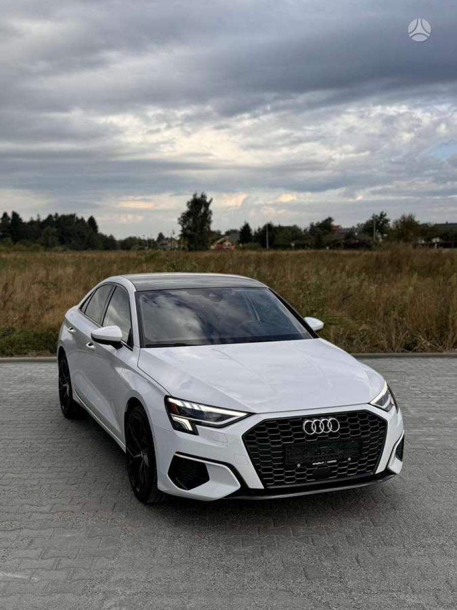 White Audi A3 2024 in Klaipeda, with an engine capacity of 2.00 L and mileage of 43 thousand km for 25500 €, photo 3 on AUTOMOTO.COM.LV