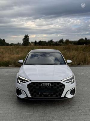 White Audi A3 2024 in Klaipeda, with an engine capacity of 2.00 L and mileage of 43 thousand km for 25500 €, photo 4 on AUTOMOTO.COM.LV