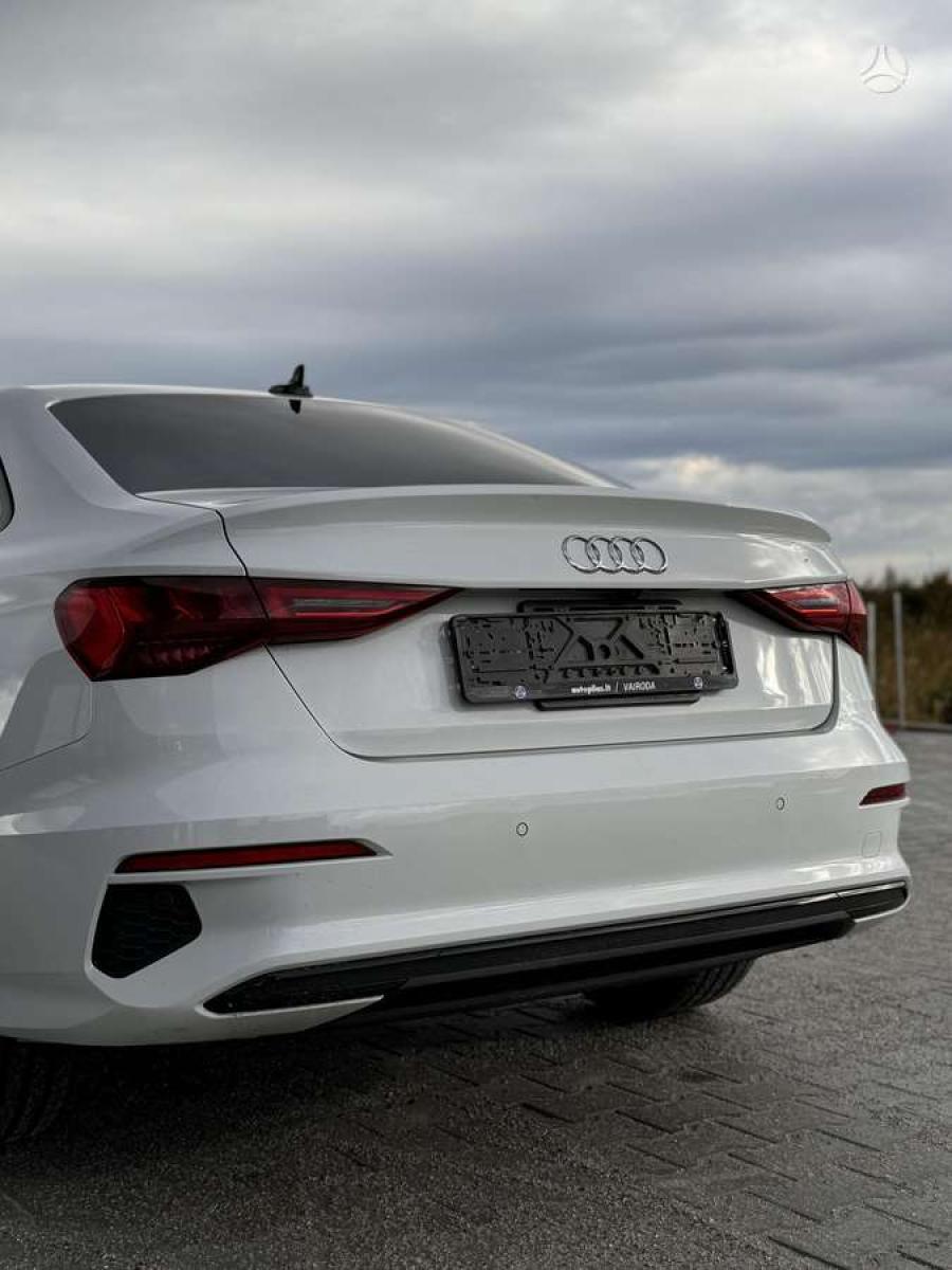 White Audi A3 2024 in Klaipeda, with an engine capacity of 2.00 L and mileage of 43 thousand km for 25500 €, photo 17 on AUTOMOTO.COM.LV