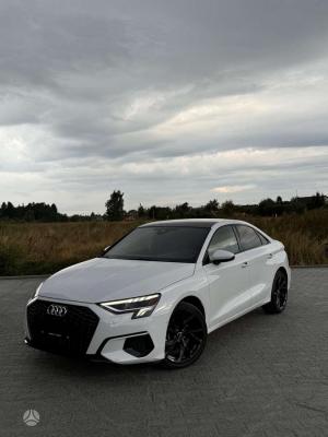 White Audi A3 2024 in Klaipeda, with an engine capacity of 2.00 L and mileage of 43 thousand km for 25500 €, photo 19 on AUTOMOTO.COM.LV