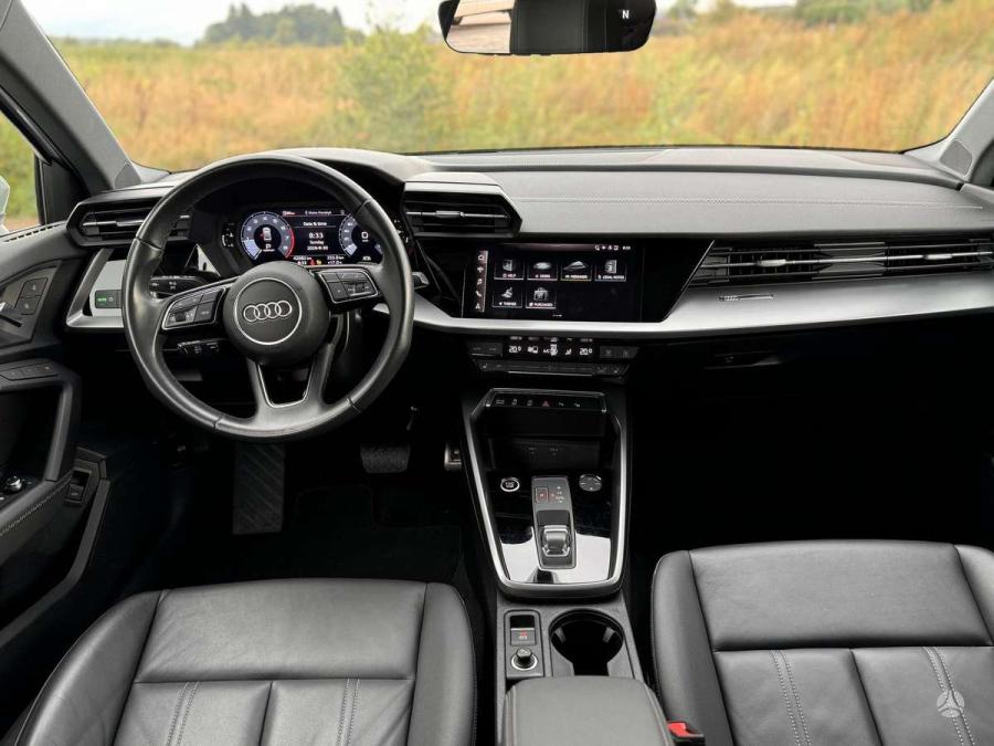 White Audi A3 2024 in Klaipeda, with an engine capacity of 2.00 L and mileage of 43 thousand km for 25500 €, photo 27 on AUTOMOTO.COM.LV