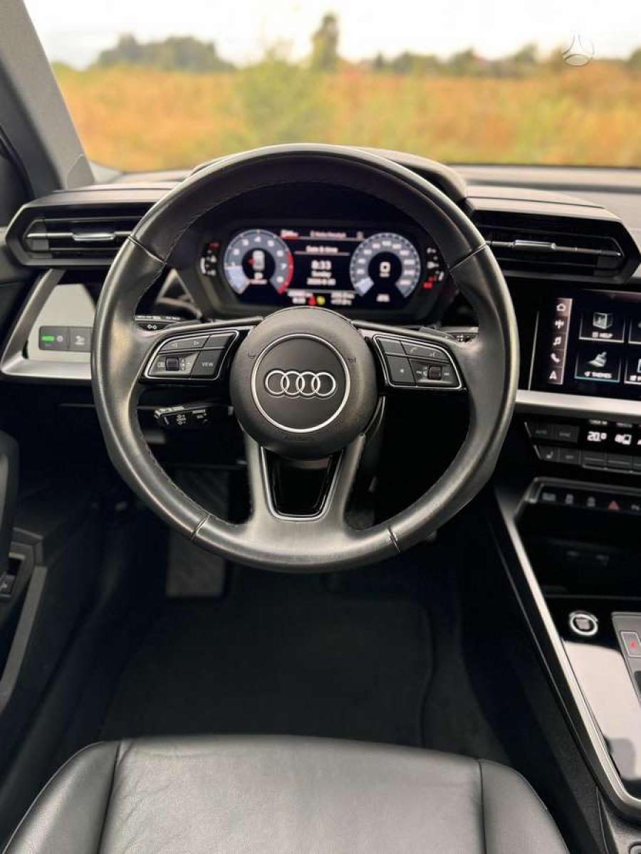 White Audi A3 2024 in Klaipeda, with an engine capacity of 2.00 L and mileage of 43 thousand km for 25500 €, photo 28 on AUTOMOTO.COM.LV