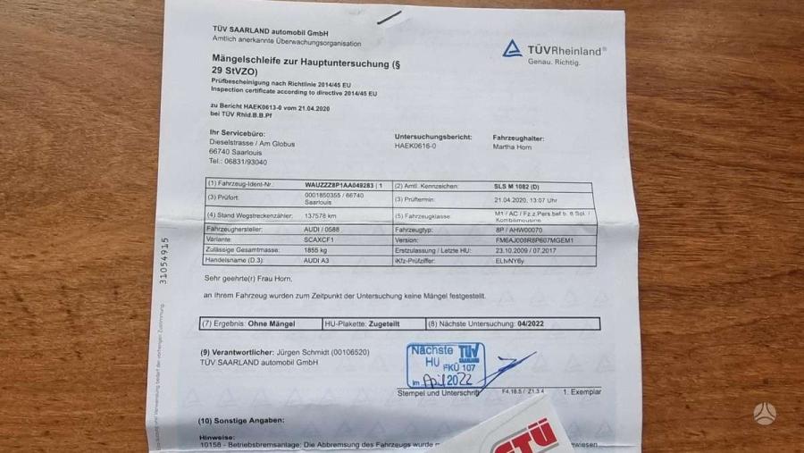 Balts Audi A3 2009 Viļņa, ar dzinēja tilpumu 1.40 L un nobraukumu 213 tūkst. km par 4300 €, foto 51 vietnē AUTOMOTO.COM.LV