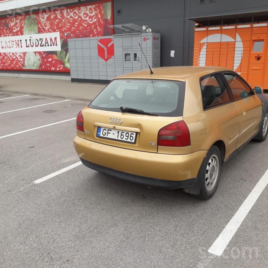 Yellow Audi A3 1997 in Liepaja, with an engine capacity of 1.60 L and mileage of 290 thousand km for 490 €, photo 4 on AUTOMOTO.COM.LV