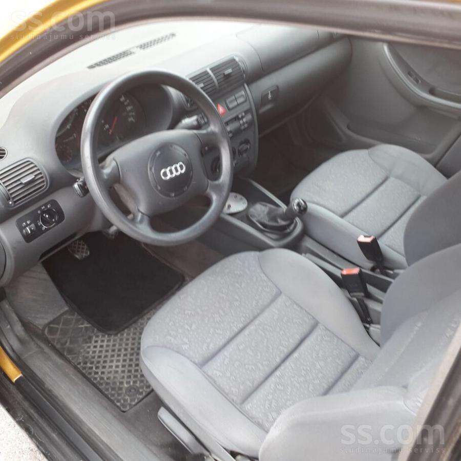 Yellow Audi A3 1997 in Liepaja, with an engine capacity of 1.60 L and mileage of 290 thousand km for 490 €, photo 5 on AUTOMOTO.COM.LV