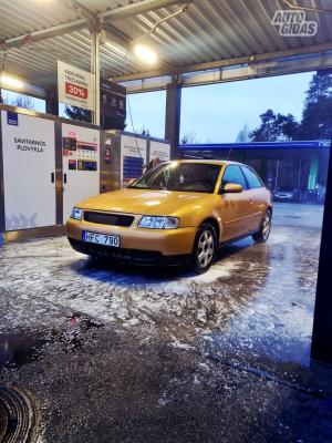 Dzeltens Audi A3 1997 Viļņa, ar dzinēja tilpumu 1.60 L un nobraukumu 300 tūkst. km par 350 €, foto  vietnē AUTOMOTO.COM.LV