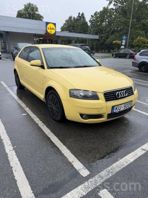 Yellow Audi A3 2003 in Riga, with an engine capacity of 2.00 L and mileage of 262 thousand km for 1500 €, photo  on AUTOMOTO.COM.LV