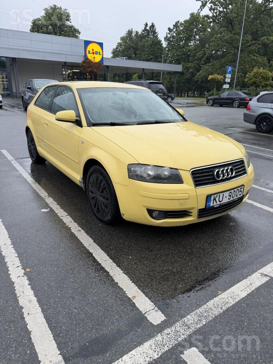 Yellow Audi A3 2003 in Riga, with an engine capacity of 2.00 L and mileage of 262 thousand km for 1500 €, photo 1 on AUTOMOTO.COM.LV