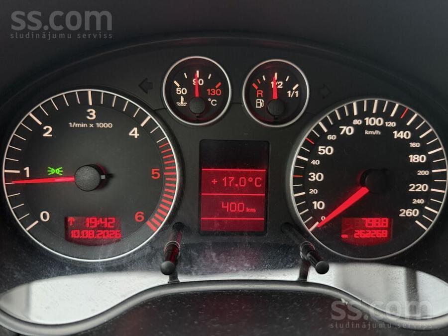 Yellow Audi A3 2003 in Riga, with an engine capacity of 2.00 L and mileage of 262 thousand km for 1500 €, photo 8 on AUTOMOTO.COM.LV