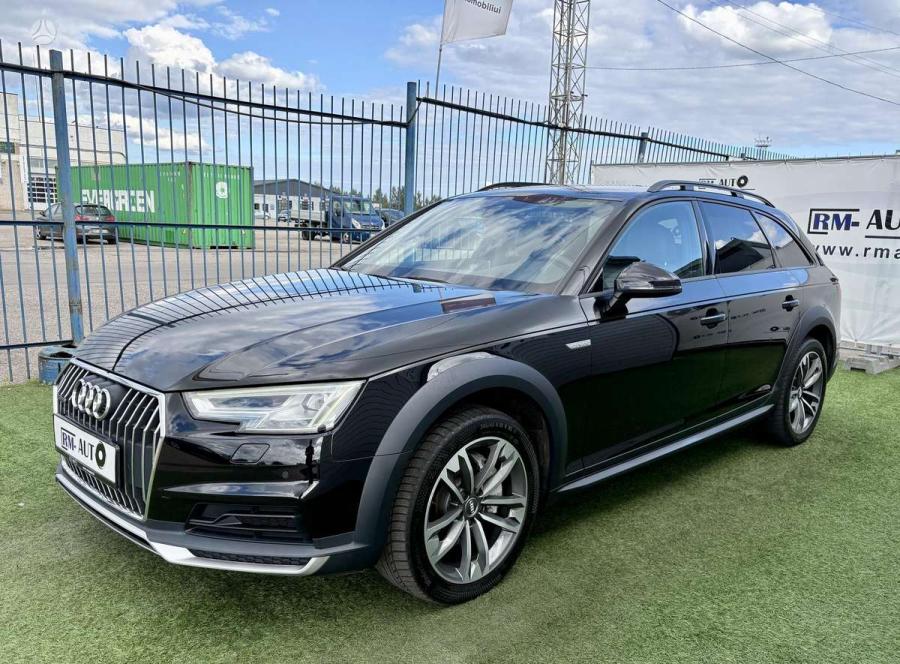 Melns Audi A4 Allroad 2016 Panevēža, ar dzinēja tilpumu 1.97 L un nobraukumu 221 tūkst. km par 14700 €, foto 1 vietnē AUTOMOTO.COM.LV