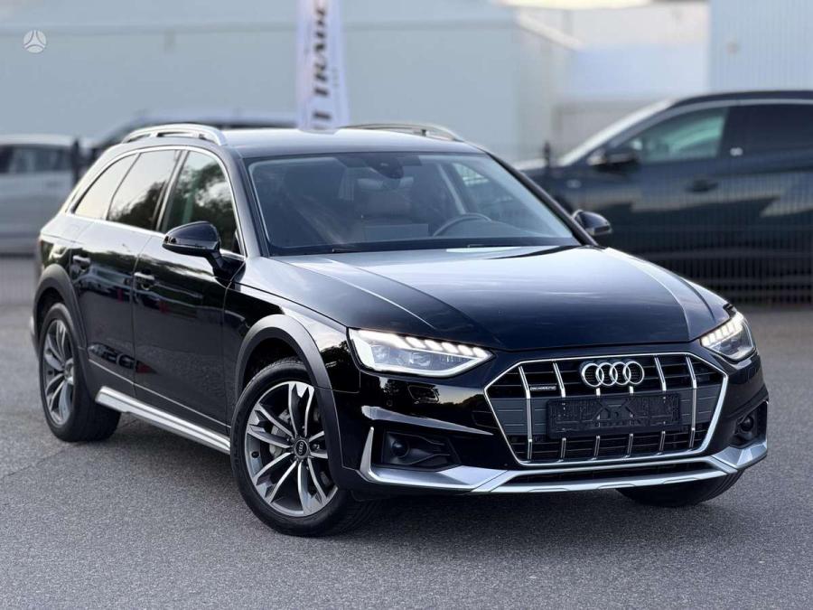 Black Audi A4 Allroad 2021 in Vilnius, with an engine capacity of 1.97 L and mileage of 92 thousand km for 21500 €, photo 1 on AUTOMOTO.COM.LV