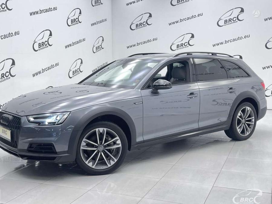 Grey Audi A4 Allroad 2017 in Vilnius, with an engine capacity of 2.97 L and mileage of 285 thousand km for 12500 €, photo 1 on AUTOMOTO.COM.LV