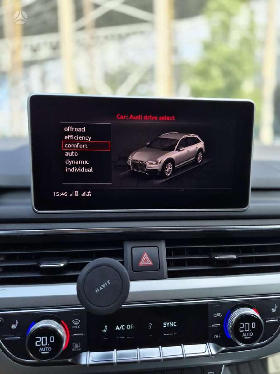 Pelēks Audi A4 Allroad 2017 Druskininkai, ar dzinēja tilpumu 2.00 L un nobraukumu 360 tūkst. km par 12500 €, foto 12 vietnē AUTOMOTO.COM.LV