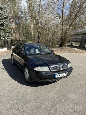 Black Audi A4 1997 in Riga, with an engine capacity of 1.80 L and mileage of 305 thousand km for 900 €, photo 1 on AUTOMOTO.COM.LV