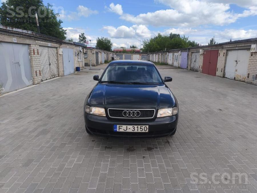 Black Audi A4 1997 in Riga, with an engine capacity of 1.60 L and mileage of 217 thousand km for 750 €, photo 6 on AUTOMOTO.COM.LV