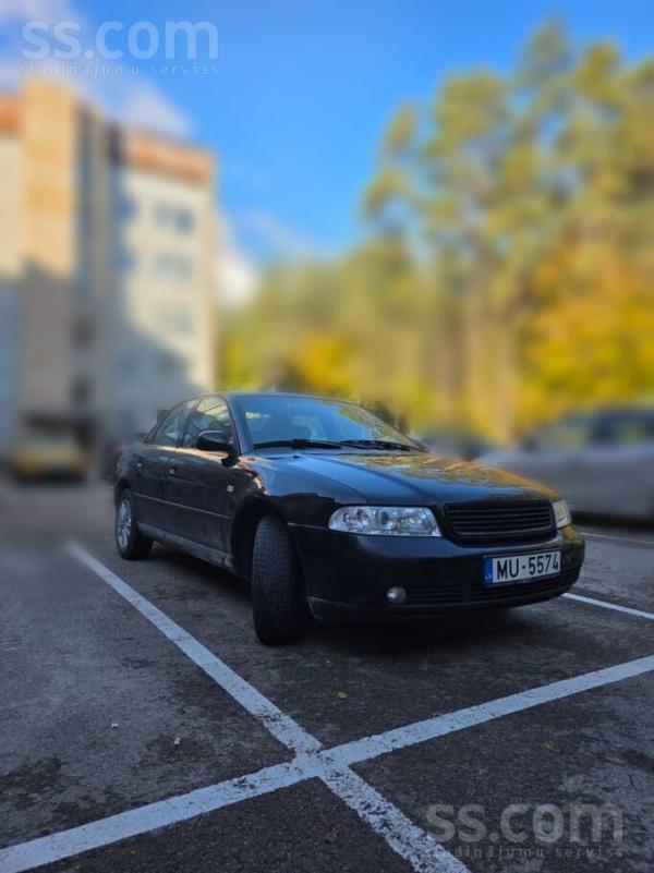 Black Audi A4 1999 in Riga, with an engine capacity of 1.60 L and mileage of 274 thousand km for 1200 €, photo 6 on AUTOMOTO.COM.LV