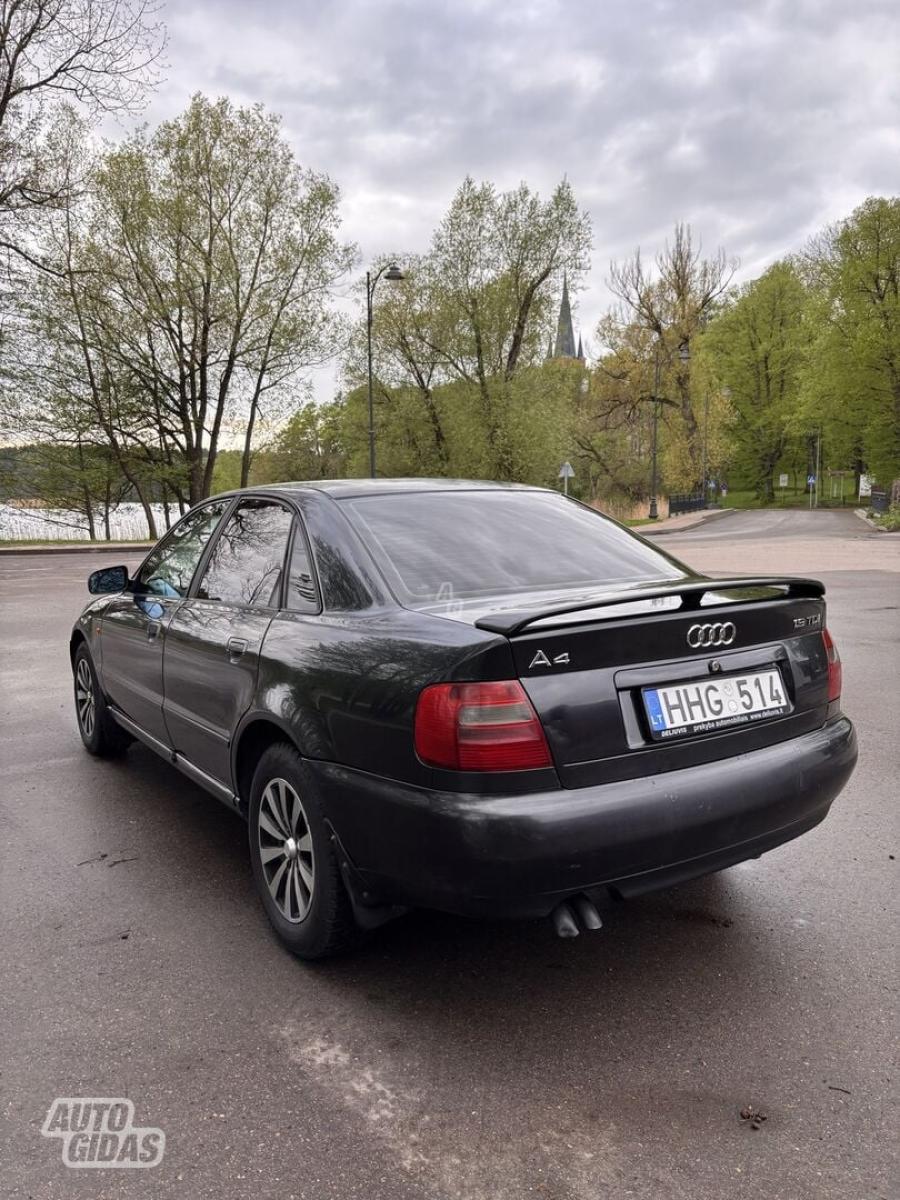 Black Audi A4 1999 in Vilnius, with an engine capacity of 1.90 L and mileage of 383 thousand km for 900 €, photo 6 on AUTOMOTO.COM.LV