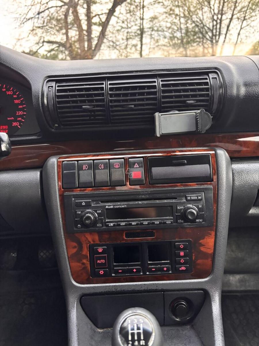 Black Audi A4 1999 in Vilnius, with an engine capacity of 1.90 L and mileage of 383 thousand km for 900 €, photo 13 on AUTOMOTO.COM.LV