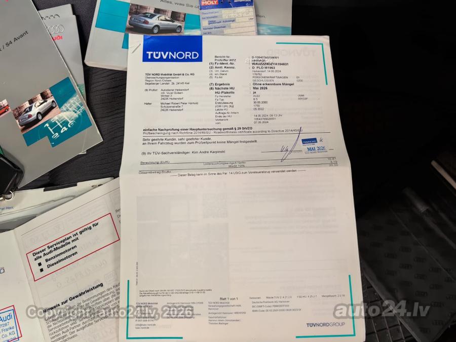 Черный Ауди А4 2000 в Вильянди, объемом двигателя 1.60 л и пробегом 185 тыс. км за 3290 €, фото 18 на AUTOMOTO.COM.LV